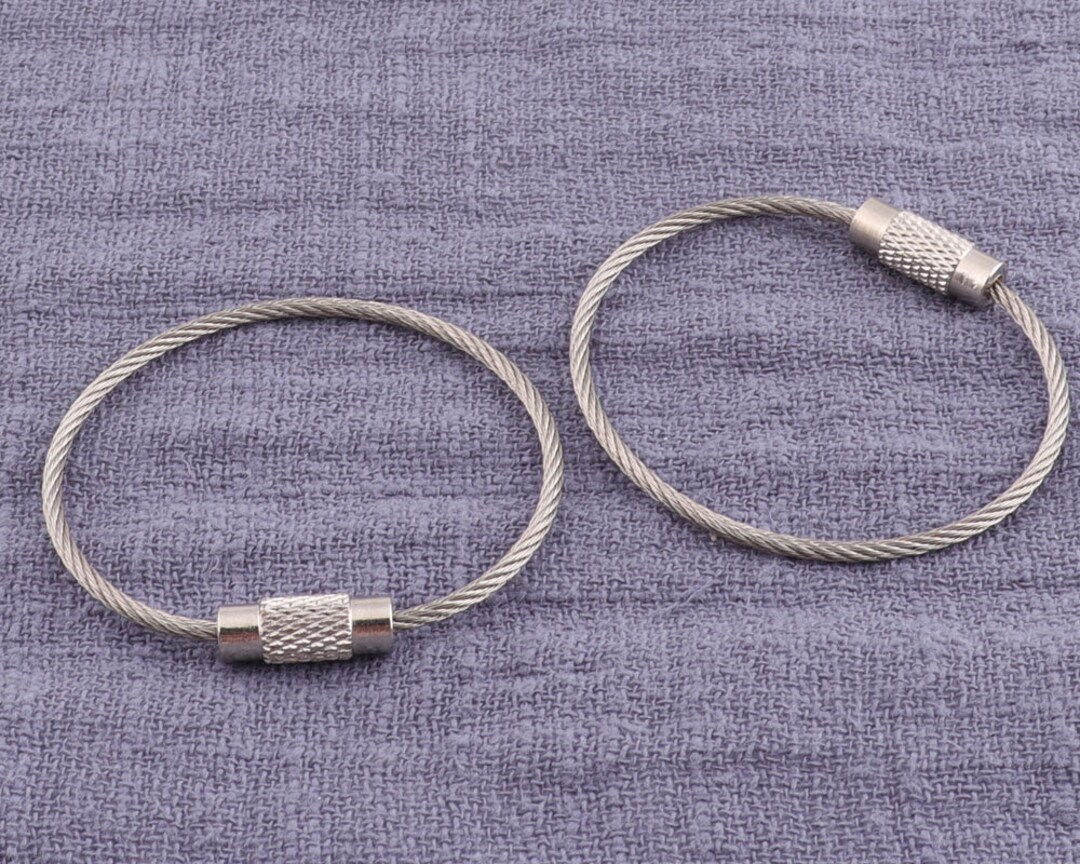 150mm Stainless Steel Wire Key Ring ，20pcs Stainless Steel Screw ...