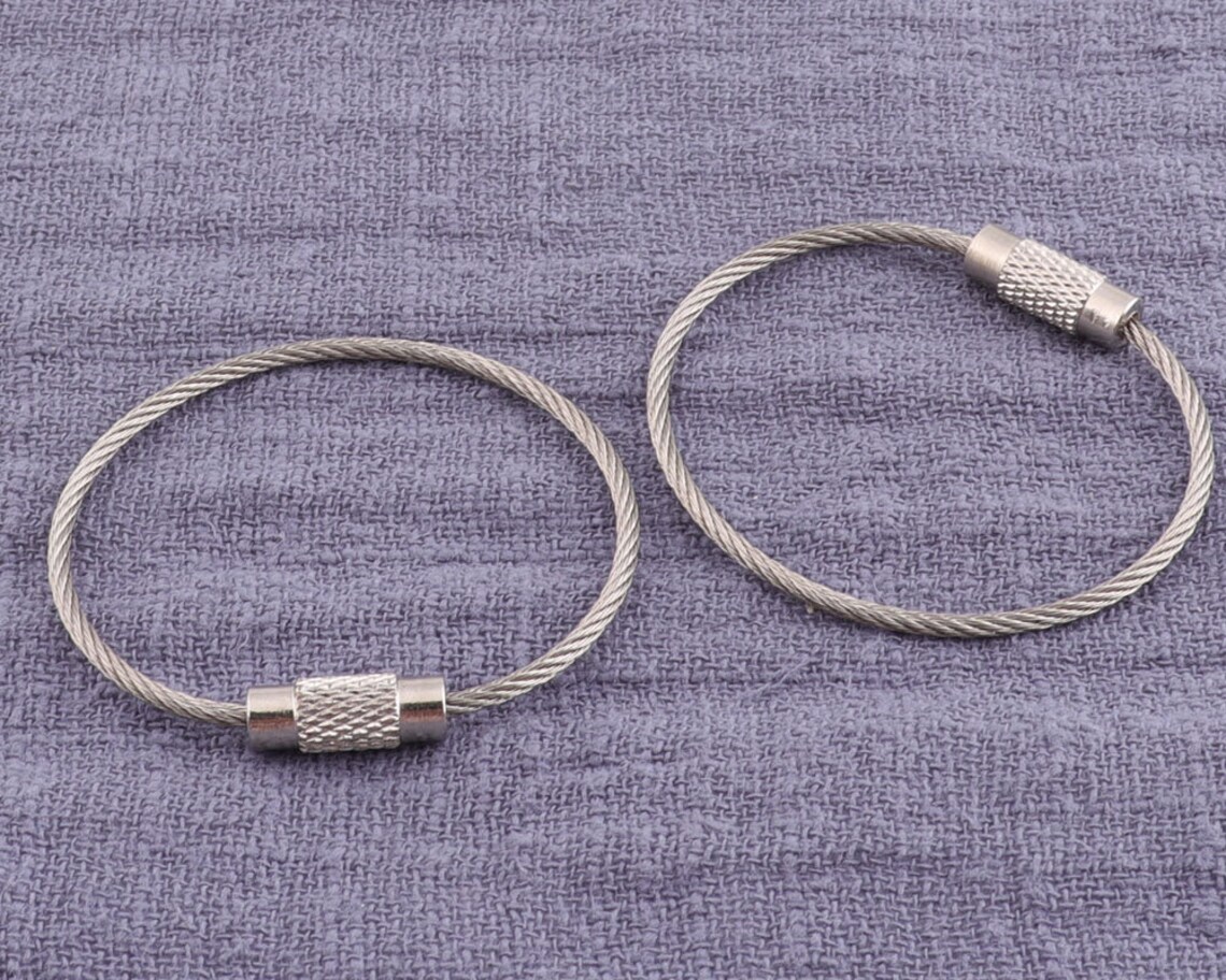 150mm Stainless Steel Wire Key Ring 20pcs Stainless Steel | Etsy