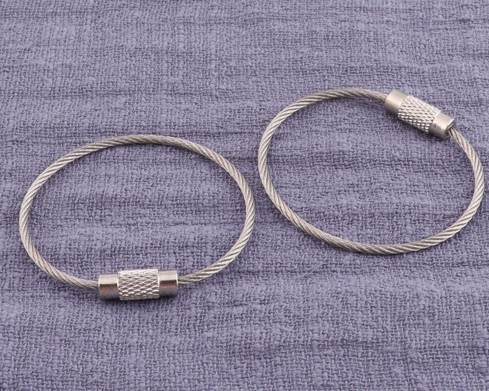 150mm Stainless Steel Wire Key Ring ，20pcs Stainless Steel Screw ...