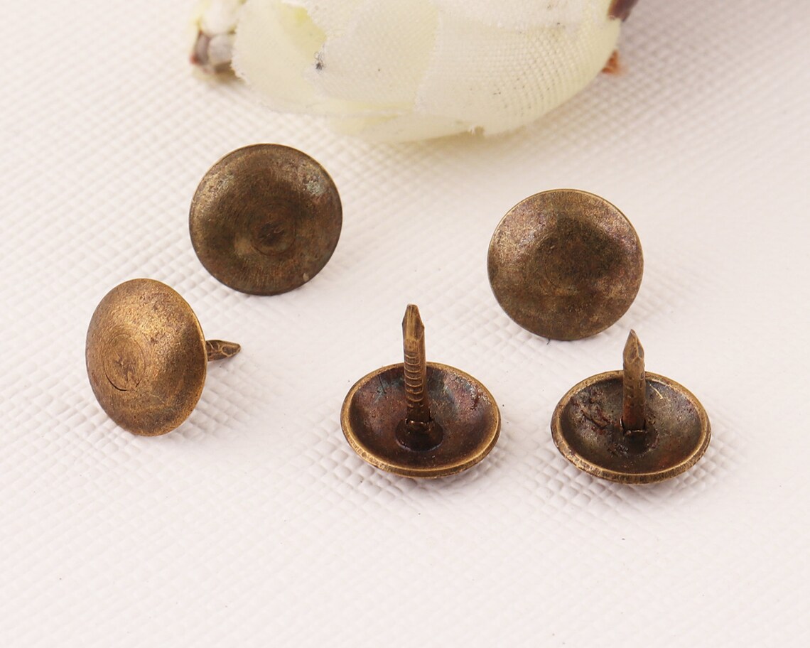 Bronze Round Head Decorative Nails 8mm Thumb Tacks 100pcs | Etsy