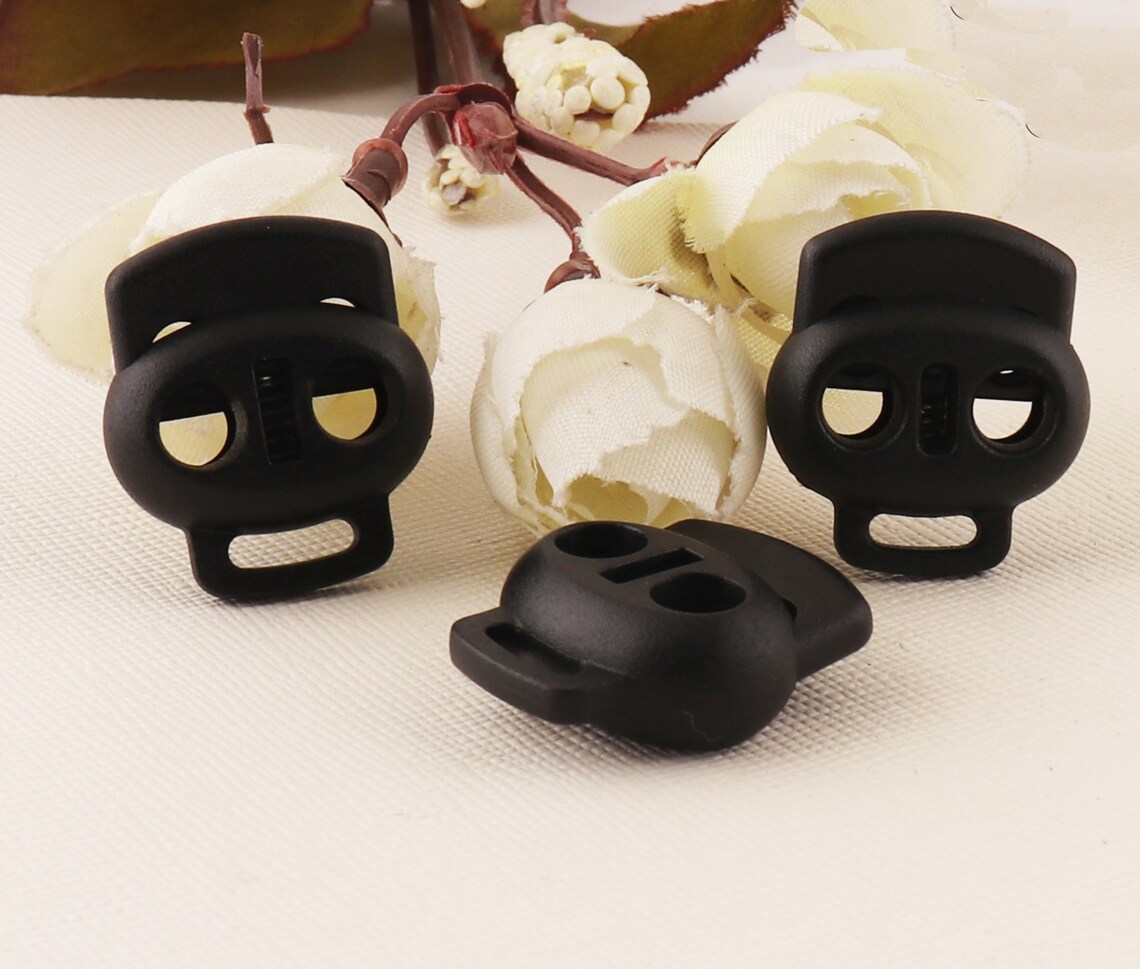 Black Cord Lock Stopper,transparent Cord Toggle Lock,oval Bean Double ...