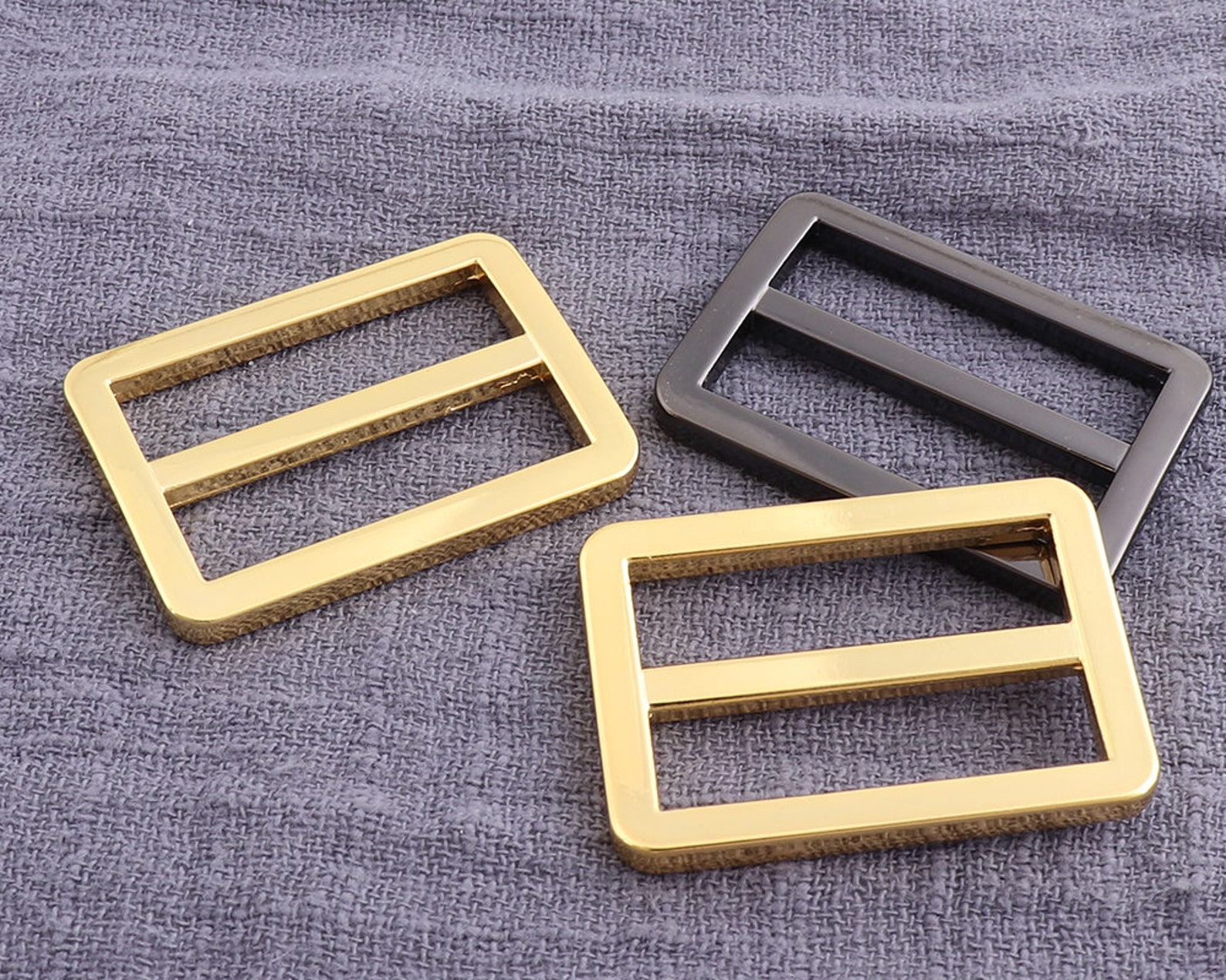 30mm Gunmetal / Gold Flat Metal Slide Buckle 4pcs Bag Belt | Etsy