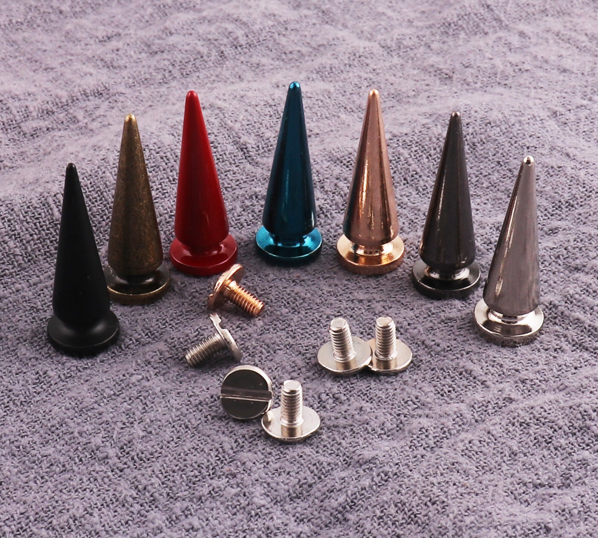 Nailhead Spike Rivets Multi Color Spike Punk Studs Bullet - Etsy