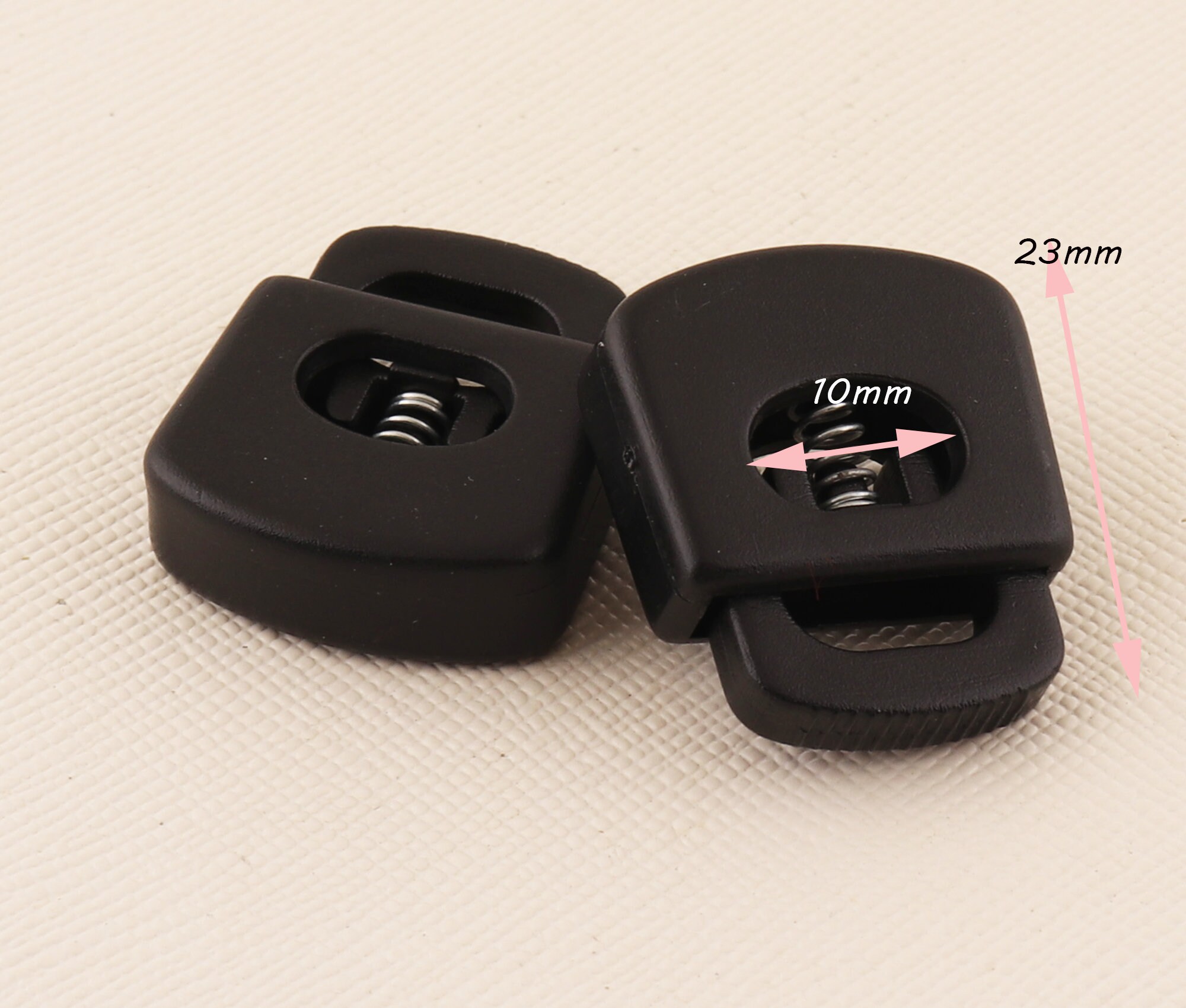 Cord Lock Stopper Toggles,black Barrel Cylinder Cord Lock Single Hole ...