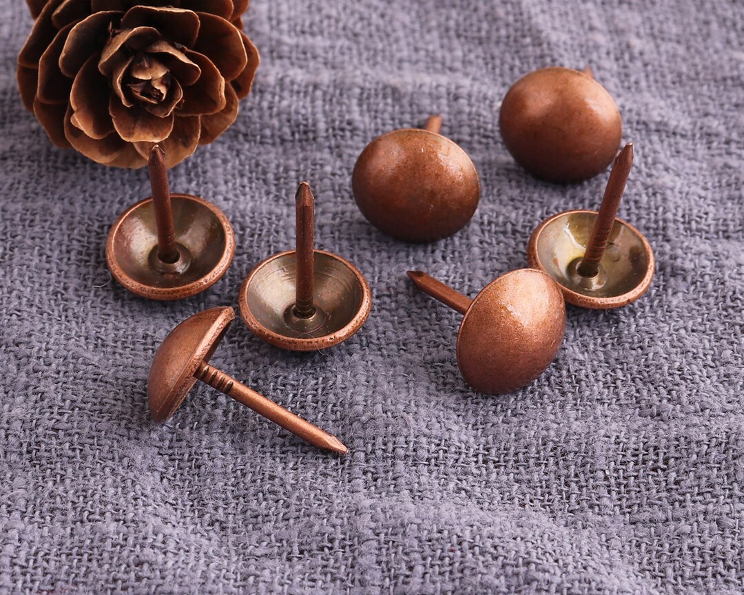 40 Pcs 17mmx11mm Push Pins,upholstery Tacks/nails, Copper Leather Tacks ...