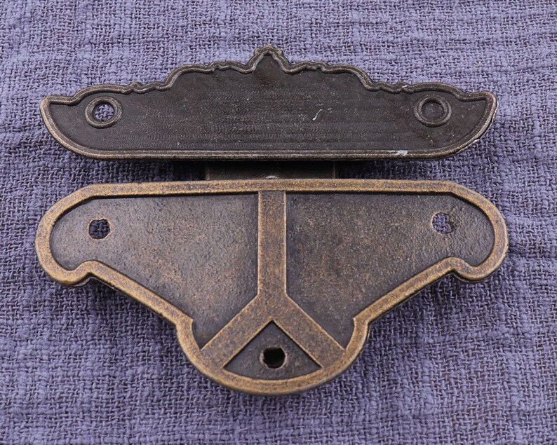 Antique Bronze Latch Chinese Hasp Jewelry Box Hasp Rustic | Etsy