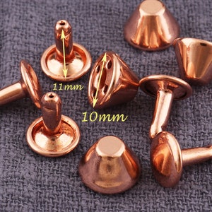 10mm 50pcs Rivet Single-sided Rivets, Round-pointed Rivets, Round ...