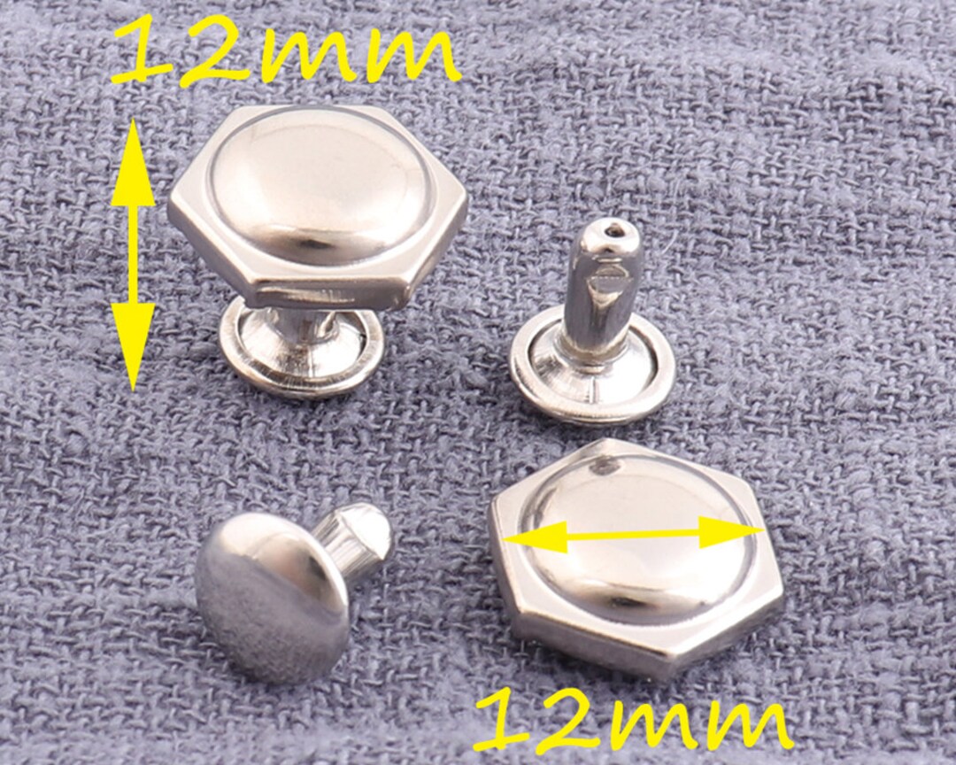 50pcs Silver Double Cap Rivets round Rapid Rivet Mushrooms - Etsy