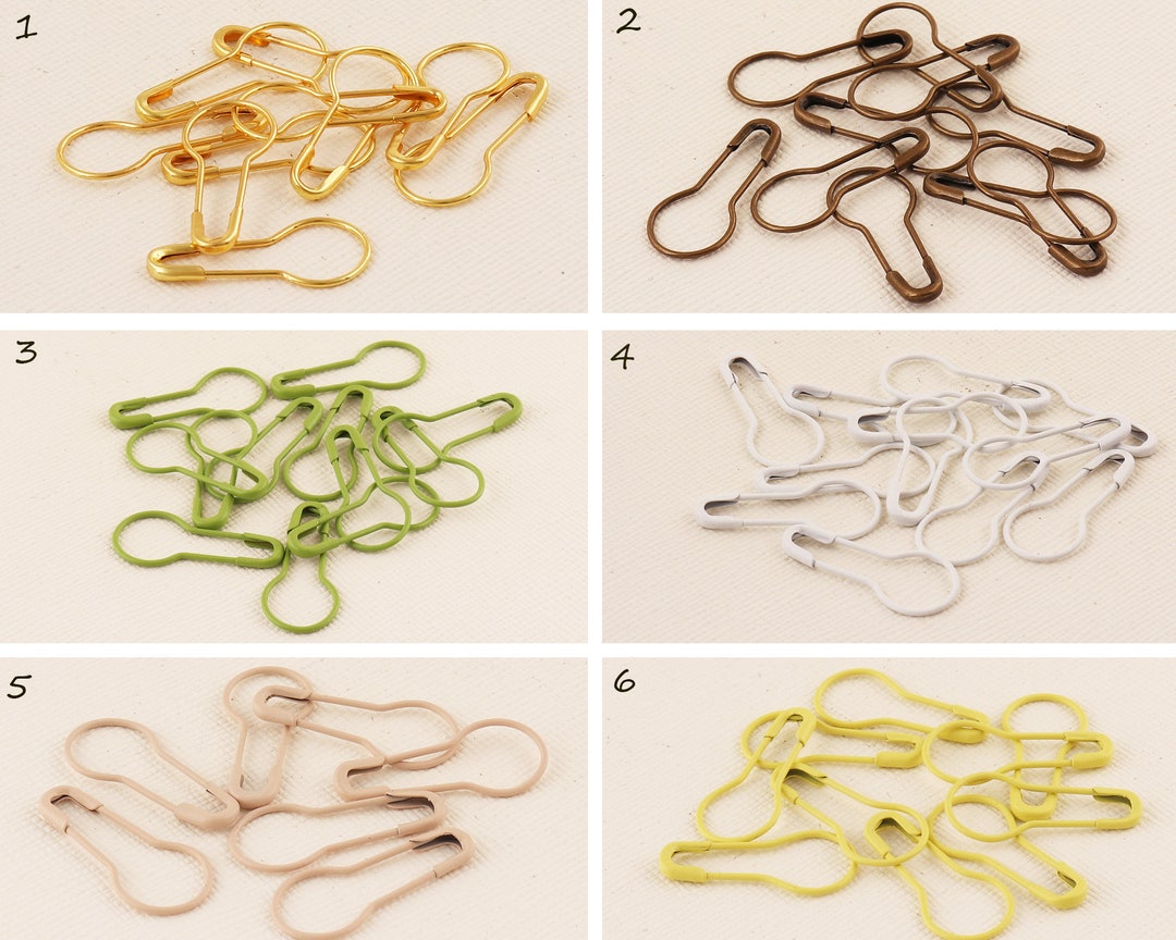 Stitch Marker Pins,bulb Pins Garment Pins,pear Shaped Safety Pins ...