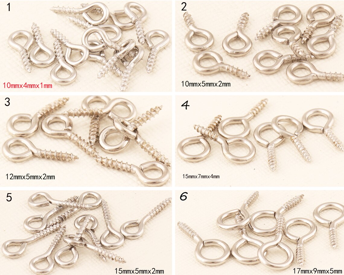 Screw Eye Bailssilver Screw Eyelets Eye Pin Ring Connector - Etsy