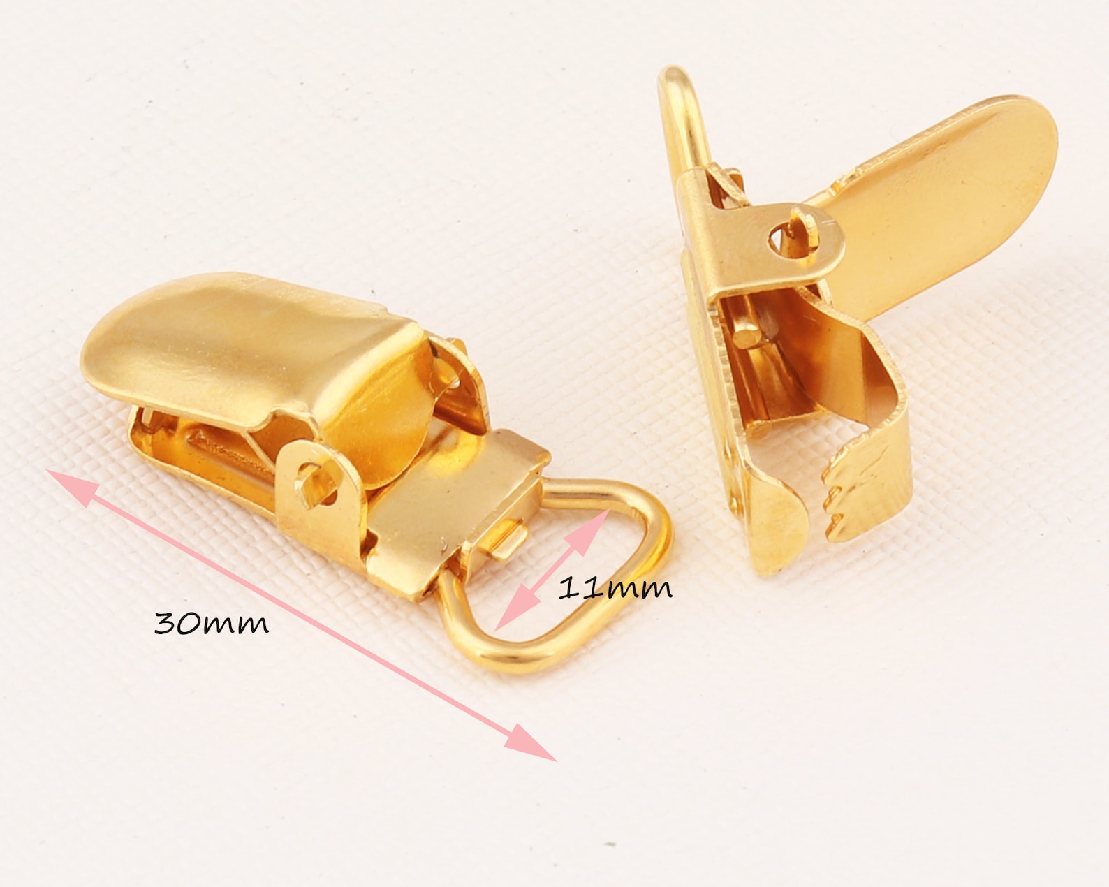 Metal Oval Pacifier Clipgold Metal Suspender Clipsround - Etsy