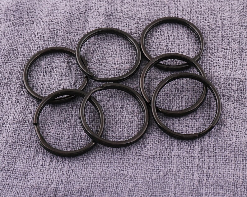 Black Key Chain Ring 30pcs Metal Key Rings 30mm Jump Rings - Etsy