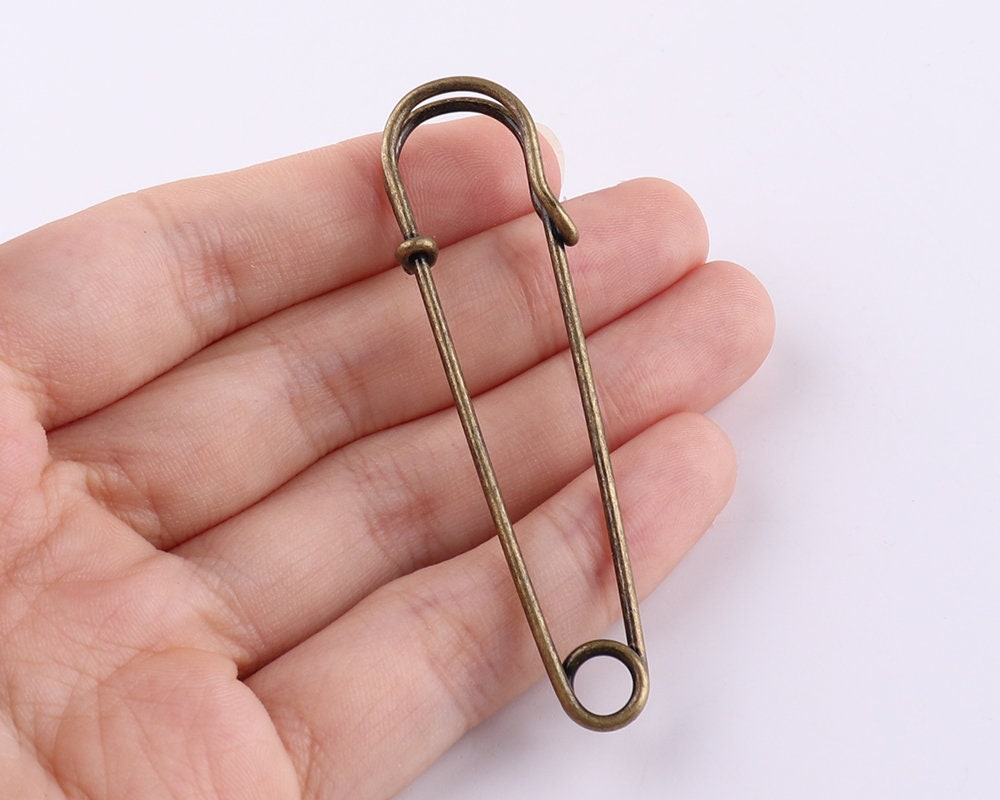 12pcs Sewing Safety Pins,decorative Pins ,bronze Safety Pin,garment ...