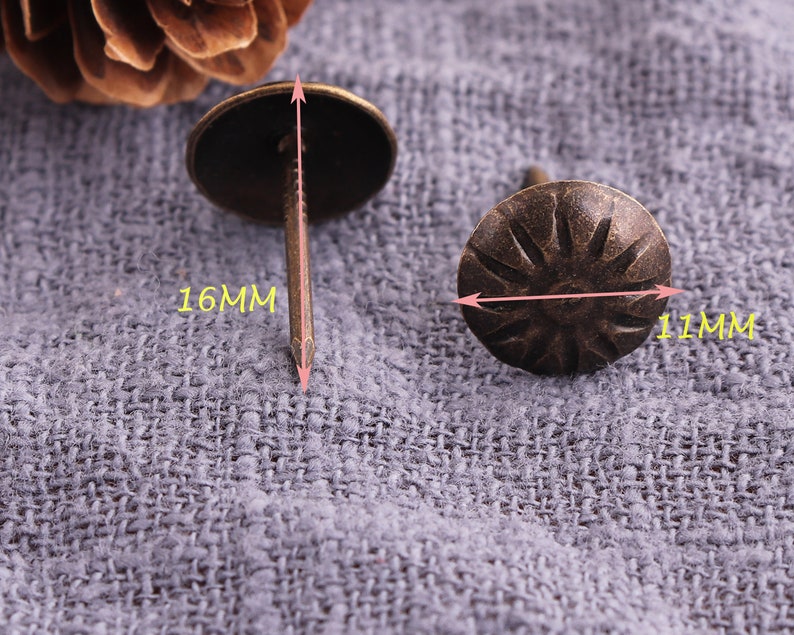 40pcs Round Upholstery Tack Screwpin Pushpin 11mm Thumbtack - Etsy