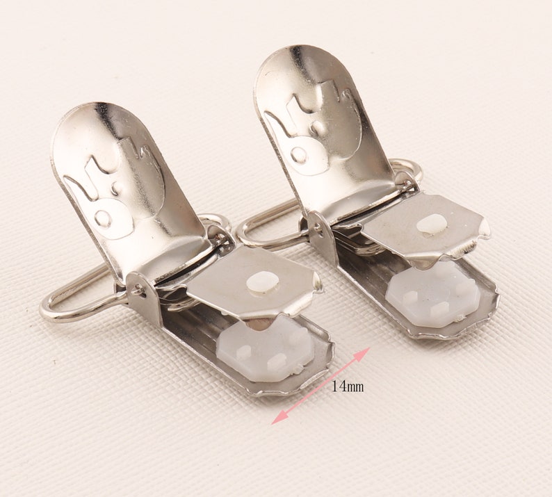 Silver Round Head Metal Pacifier Clip 40pcs Metal Clip 26mm - Etsy