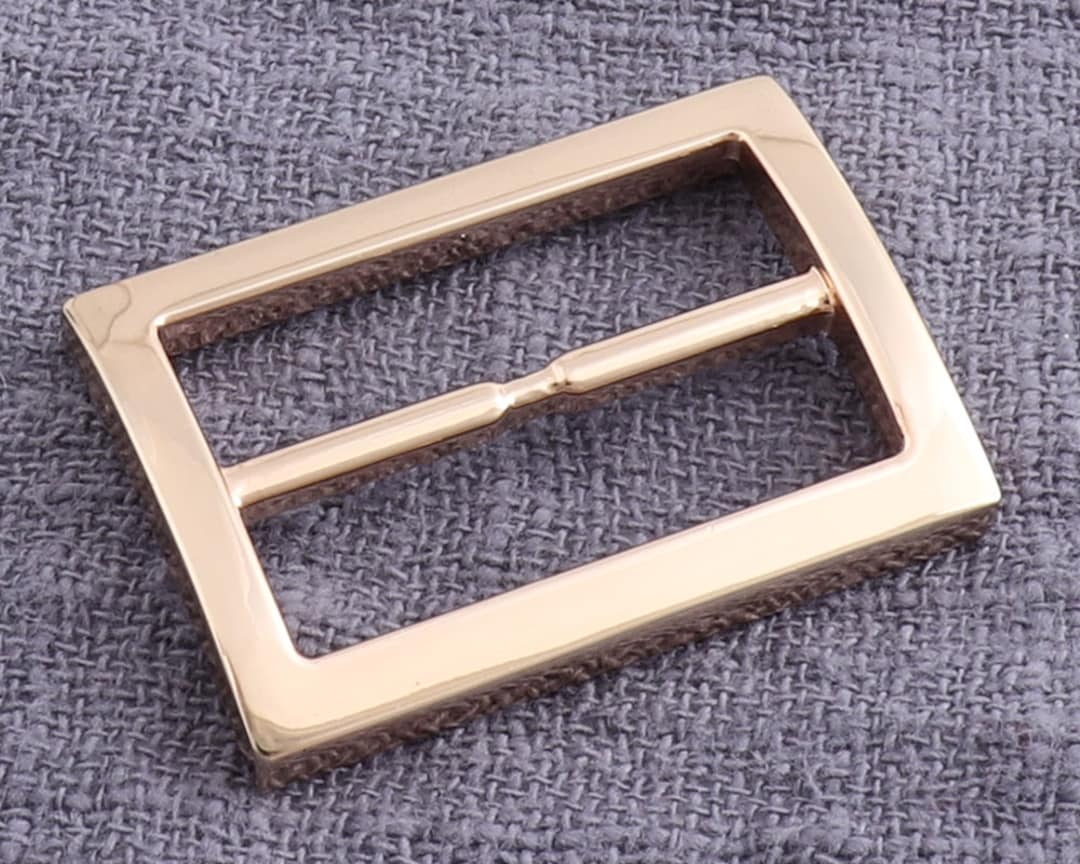 Gold Flat Metal Slide Buckle bag Belt Adjuster Sliderscenter Bar Slide ...