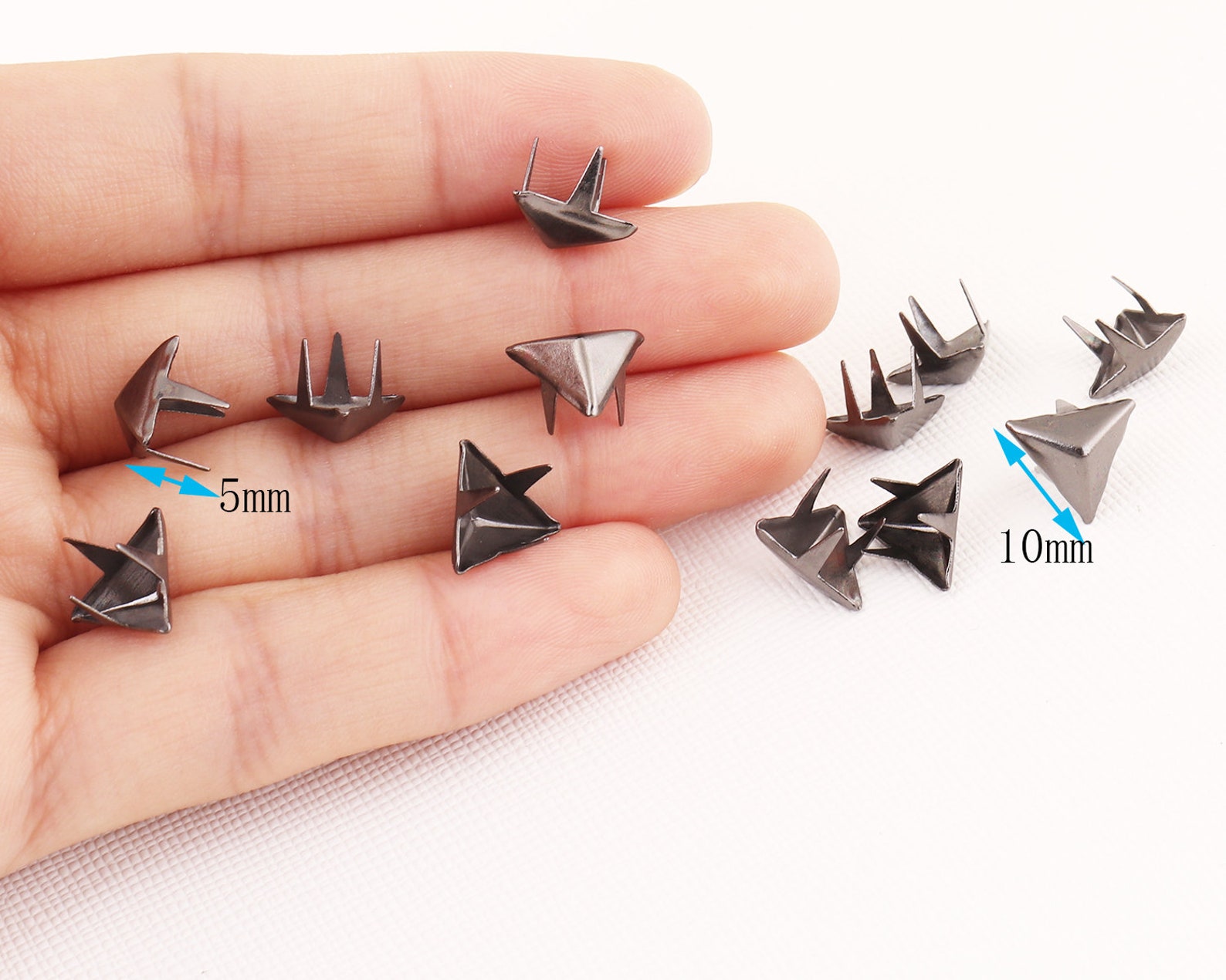 Black Triangle Metal Studs Spikes 100pcs Rivets Studs Spikes - Etsy