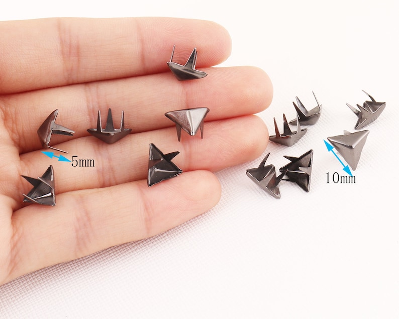 Black Triangle Metal Studs Spikes 100pcs Rivets Studs Spikes - Etsy