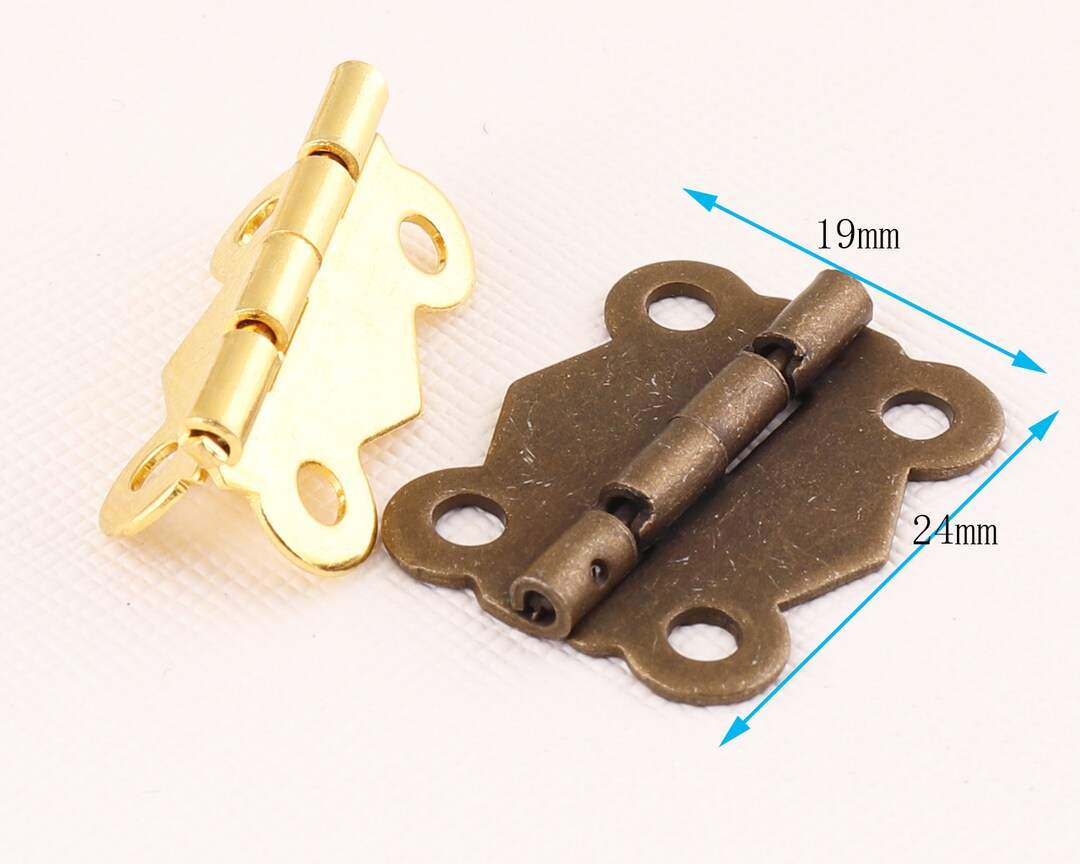 Gold/bronze Box Hinges, 20pcs Metal Hinges, 24mm Vintage Hinges ...