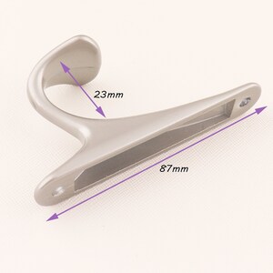 Matte Silver Decorative Hooks, Wall Hooks, 23mm Clothing Hook, Metal ...