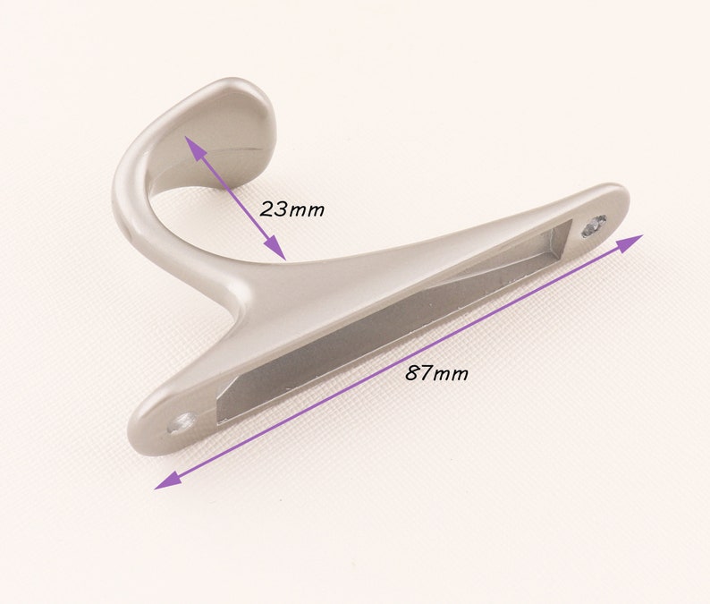Matte Silver Decorative Hooks Wall Hooks 23mm Clothing Hook - Etsy