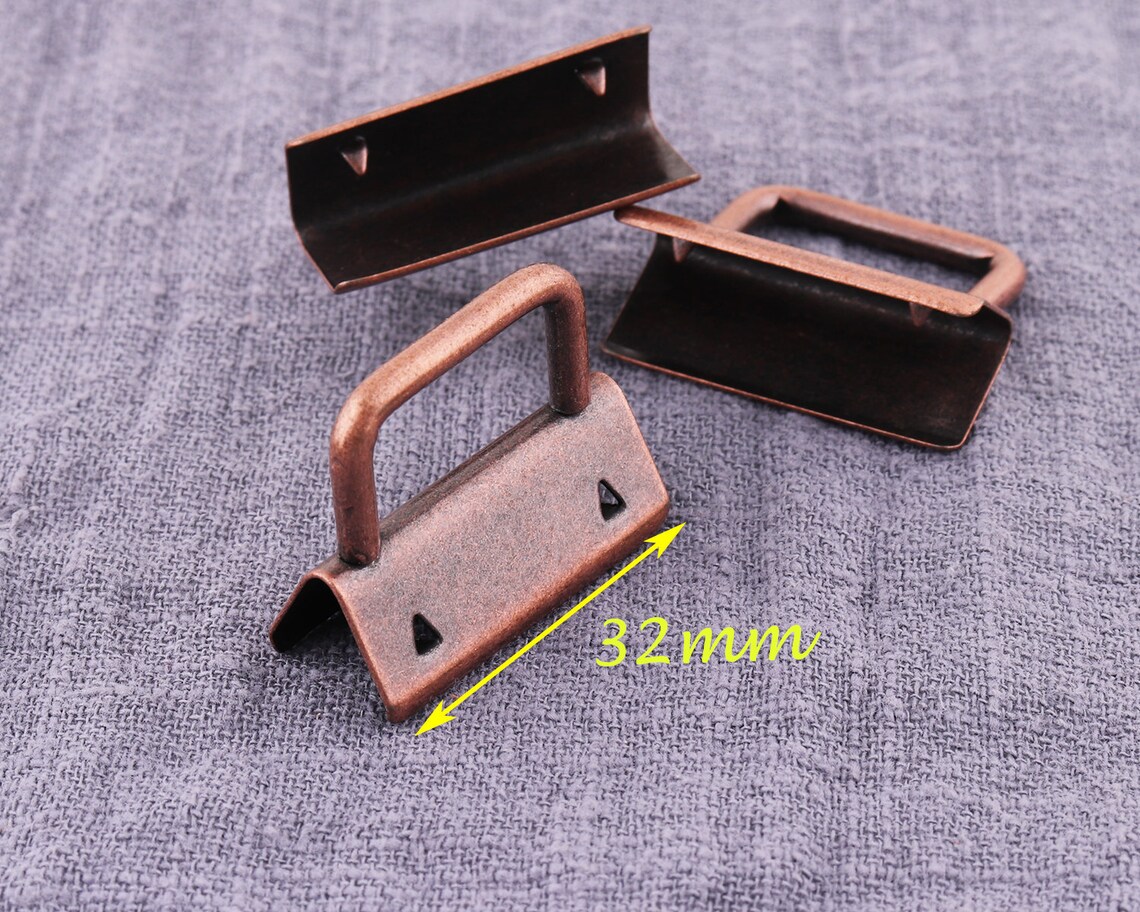 32mm Red Copper Plated Key Fobs and Key Rings webbing Key - Etsy