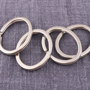 Silver Metal Key Rings, 30pcs Metal Oval Ring, 30mm Round Ring, Double ...