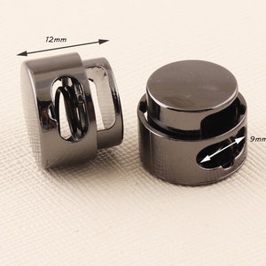 Spring Cord Lock,gun Black Transparent Cord Lock Stopper,single Hole ...