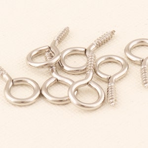 Screw Eye Bails,silver Screw Eyelets Eye Pin Ring Connector Eyepins ...