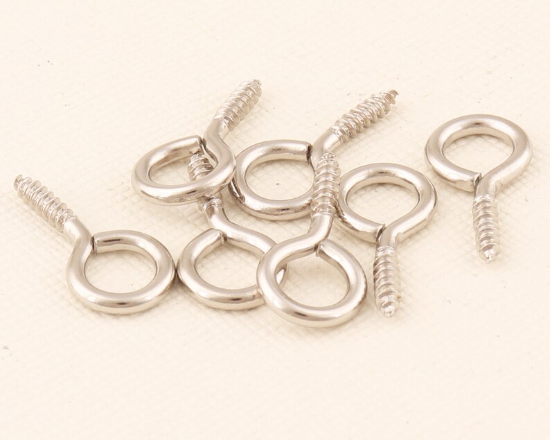 Screw Eye Bails,silver Screw Eyelets Eye Pin Ring Connector Eyepins ...
