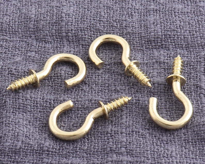 50pcs Gold Eye Hooks Small Eye Screwsbead Connectors Mini Etsy