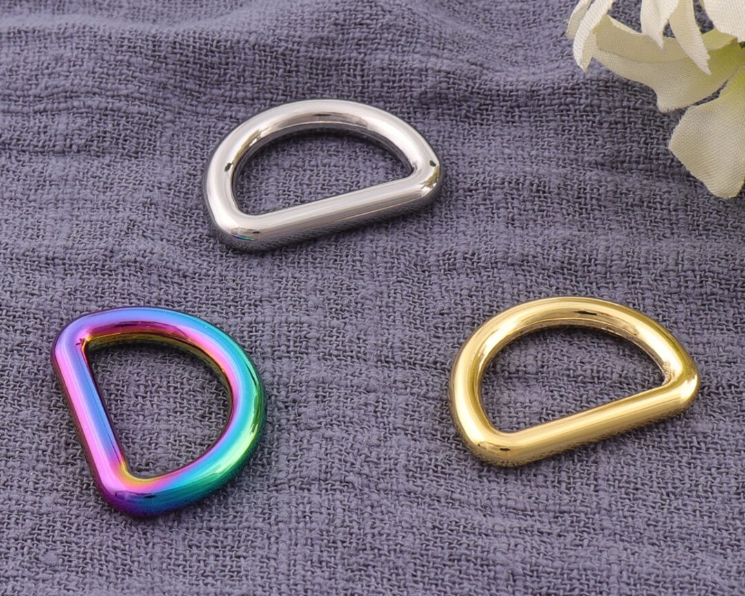 Multi Color D Ring,rainbow D-rings12 Pcs Gold Dee Rings,silver Bag ...