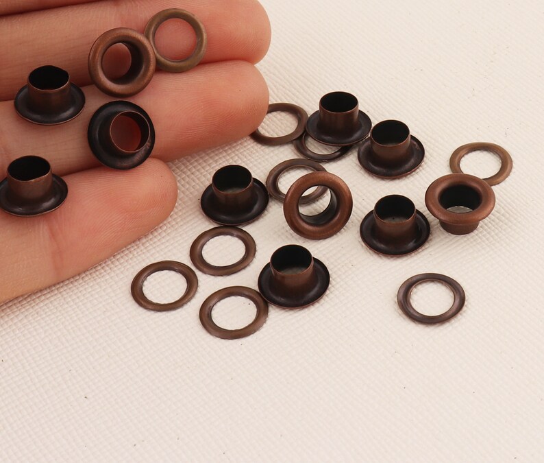 Red Copper Eyelets Grommets With Washersmetal Eyelets - Etsy