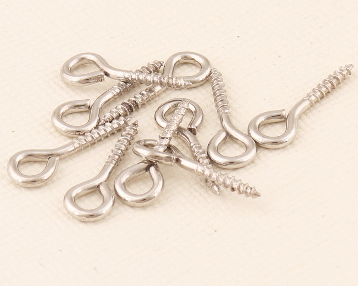 Screw Eye Bails,silver Screw Eyelets Eye Pin Ring Connector Eyepins ...