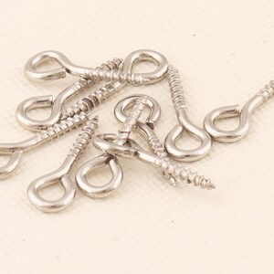 Screw Eye Bails,silver Screw Eyelets Eye Pin Ring Connector Eyepins ...