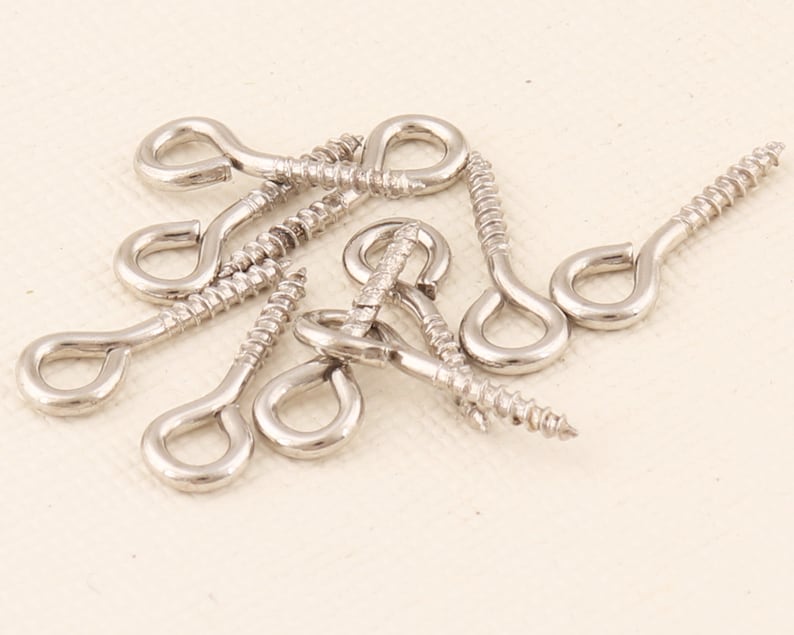 Screw Eye Bailssilver Screw Eyelets Eye Pin Ring Connector - Etsy