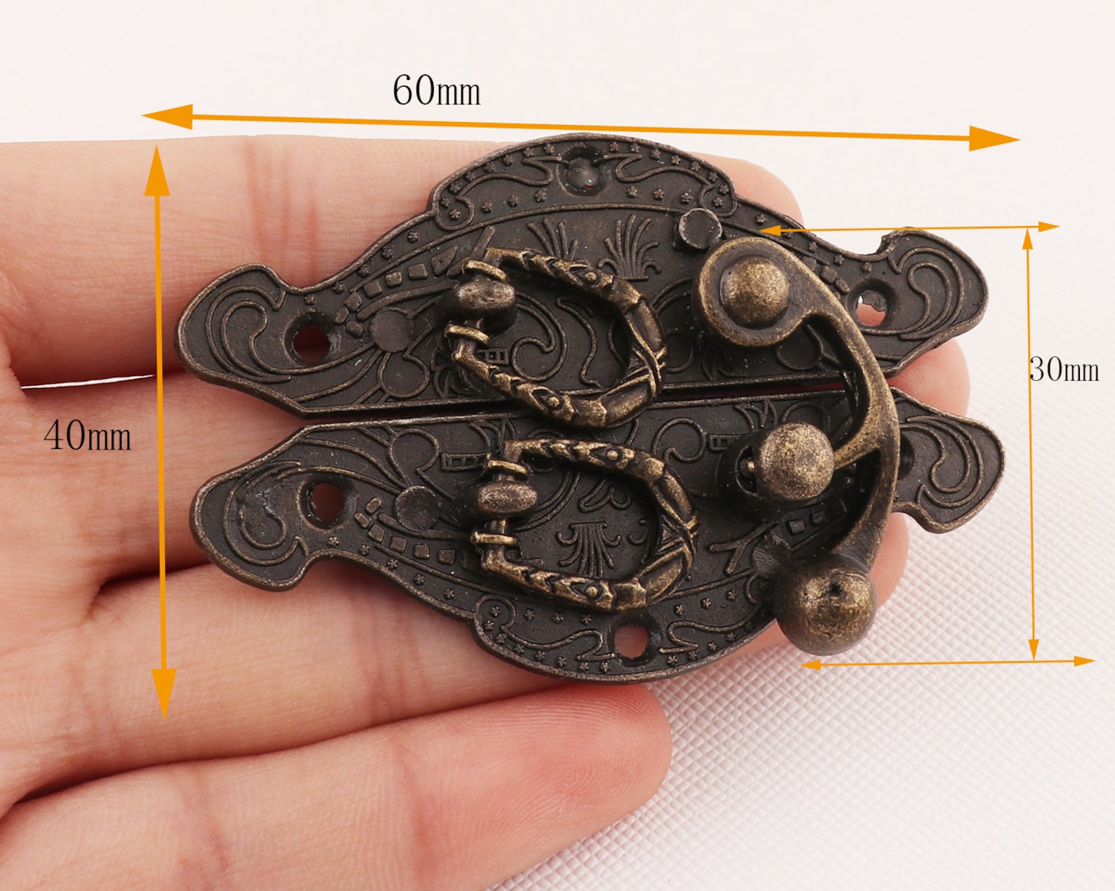 Antique Bronze Latch, 60mm Jewelry Box Lock, 1set Wooden Box Lock ...