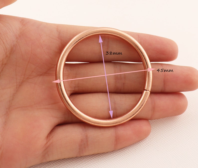 45mm Rose Goid Round Ring Metal O Rings Non Welded 14pcs | Etsy