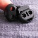 12pcs Black Oval Cord Lock Double Barrel, Double Holes Spring Toggle ...