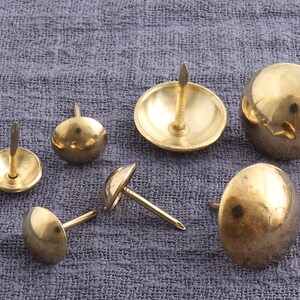 30pcs Gold Round Head Upholstery Decorative Nails/tacks,box Thumb Tacks ...