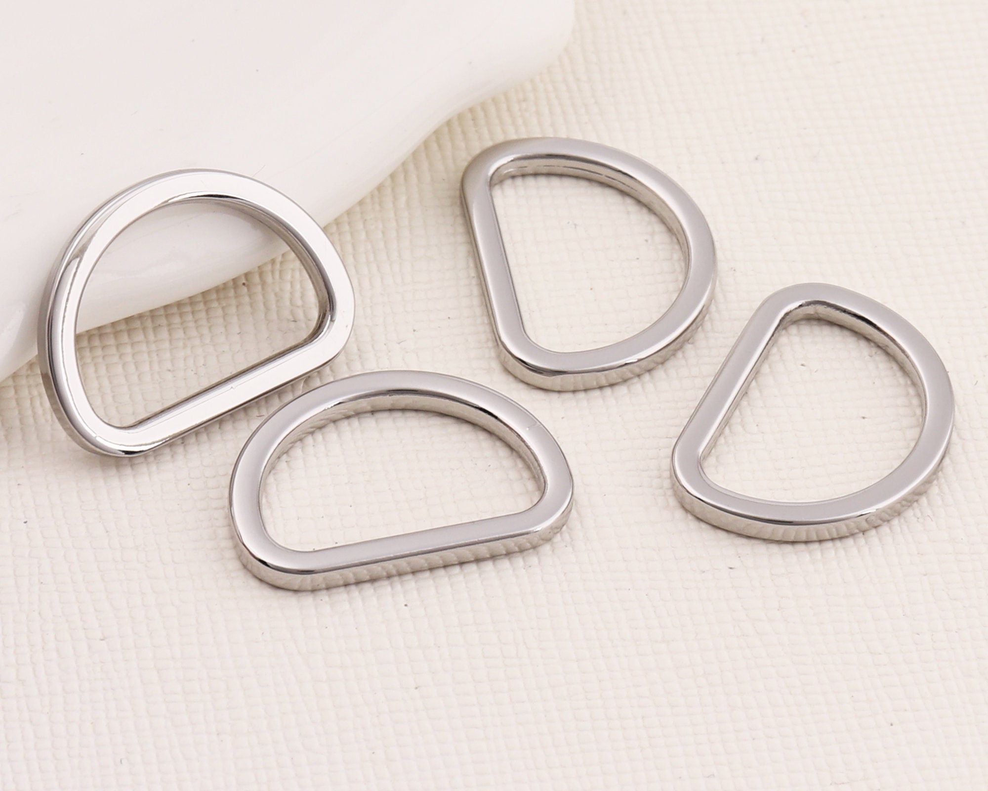 Silver Flat D-rings D Buckles,d Rings Metal Buckles for Webbing,half D ...
