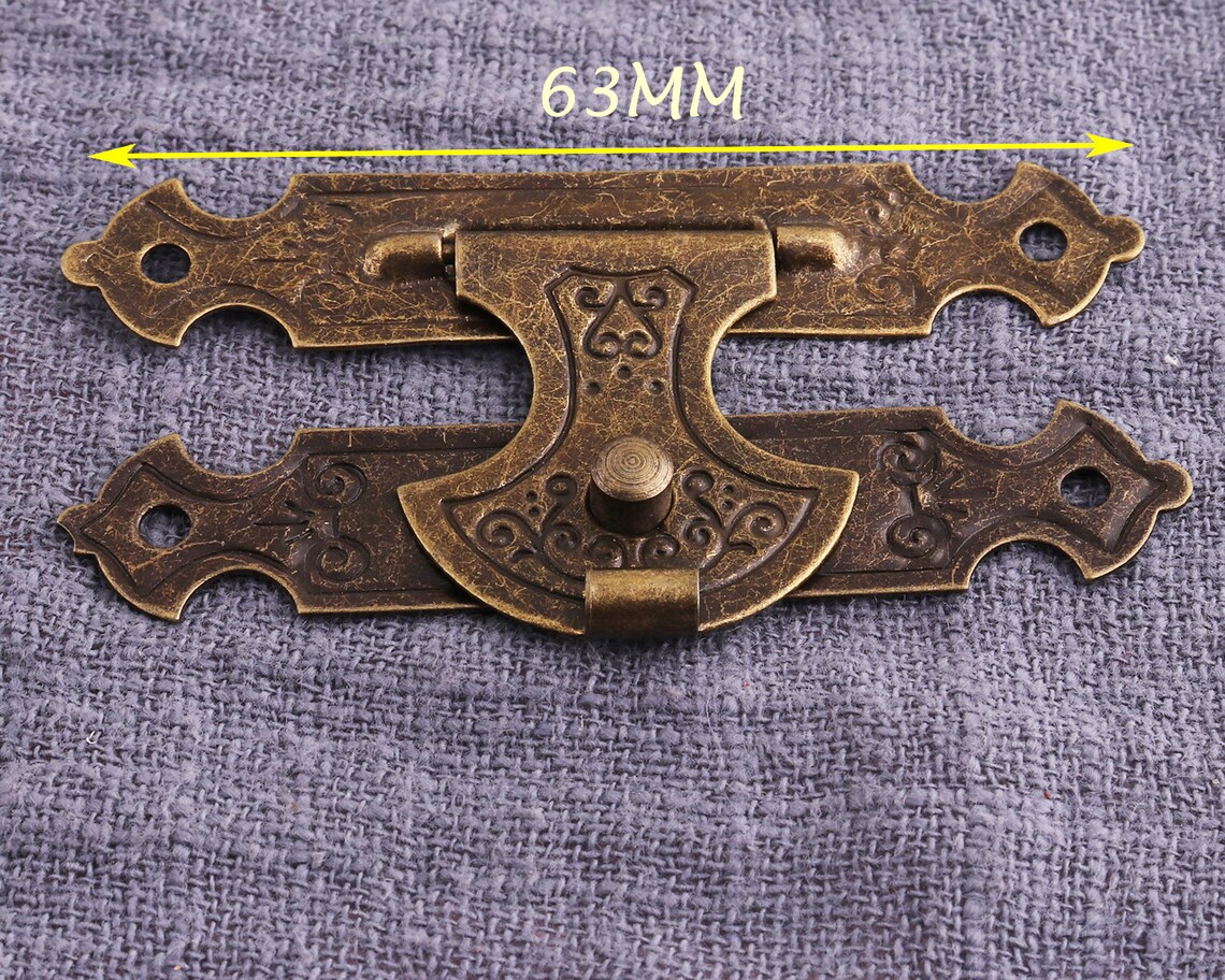 63mm 1pcs Metal Jewelry Box Old Chinese Small Lock, Plug Key Padlock ...
