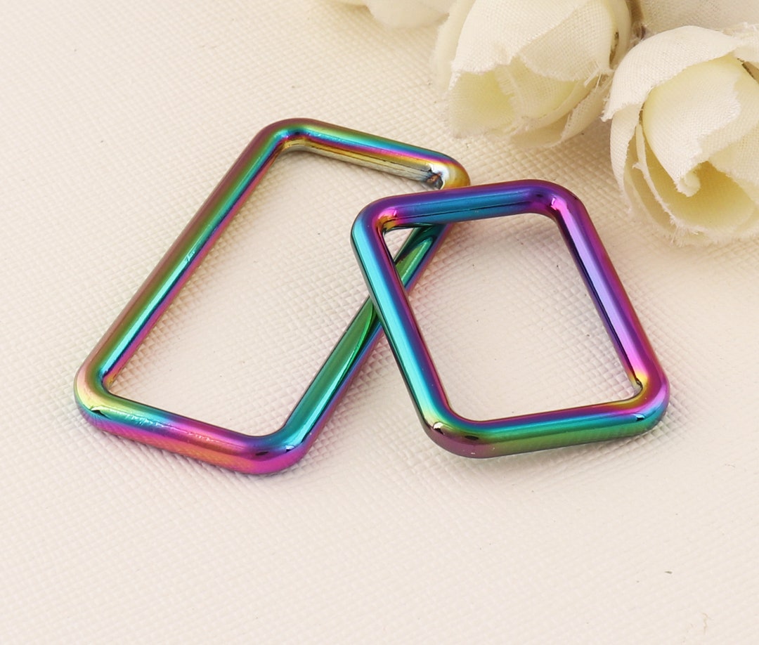Metal Buckle,handbag Buckle,handmade Buckle,rainbow Rectangular Buckles ...