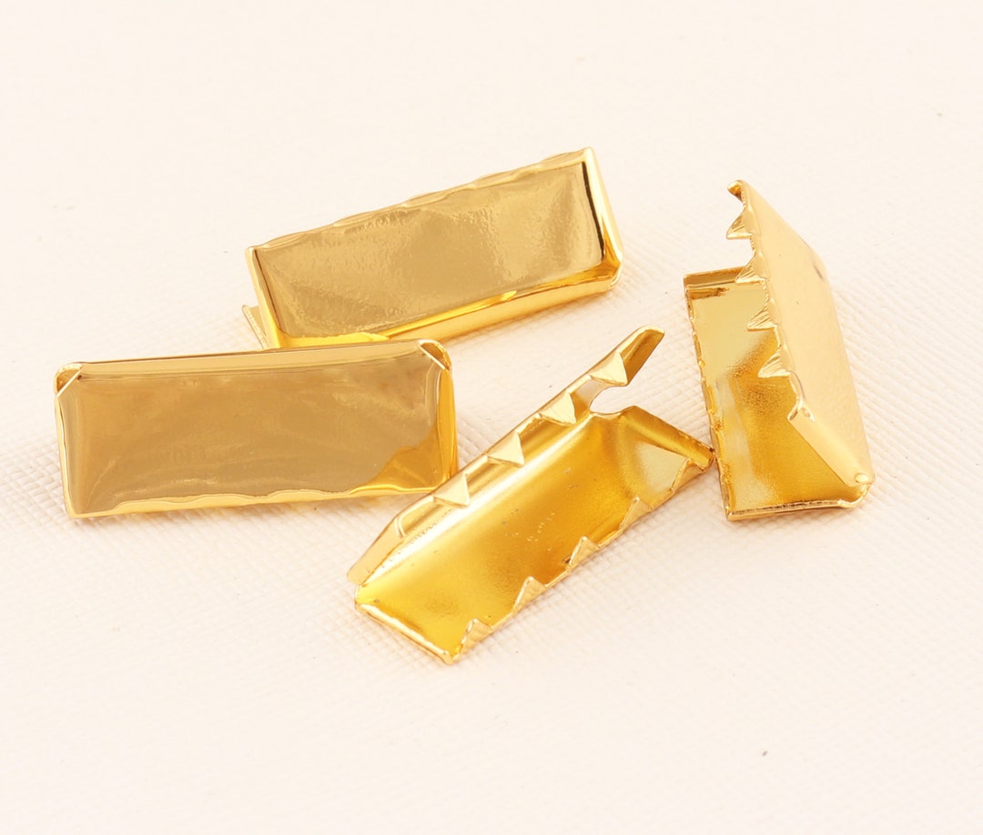 Gold Flat Ribbon Clamp,lanyard Clip,50pcs Suspender Clip,10mm Ribbon ...