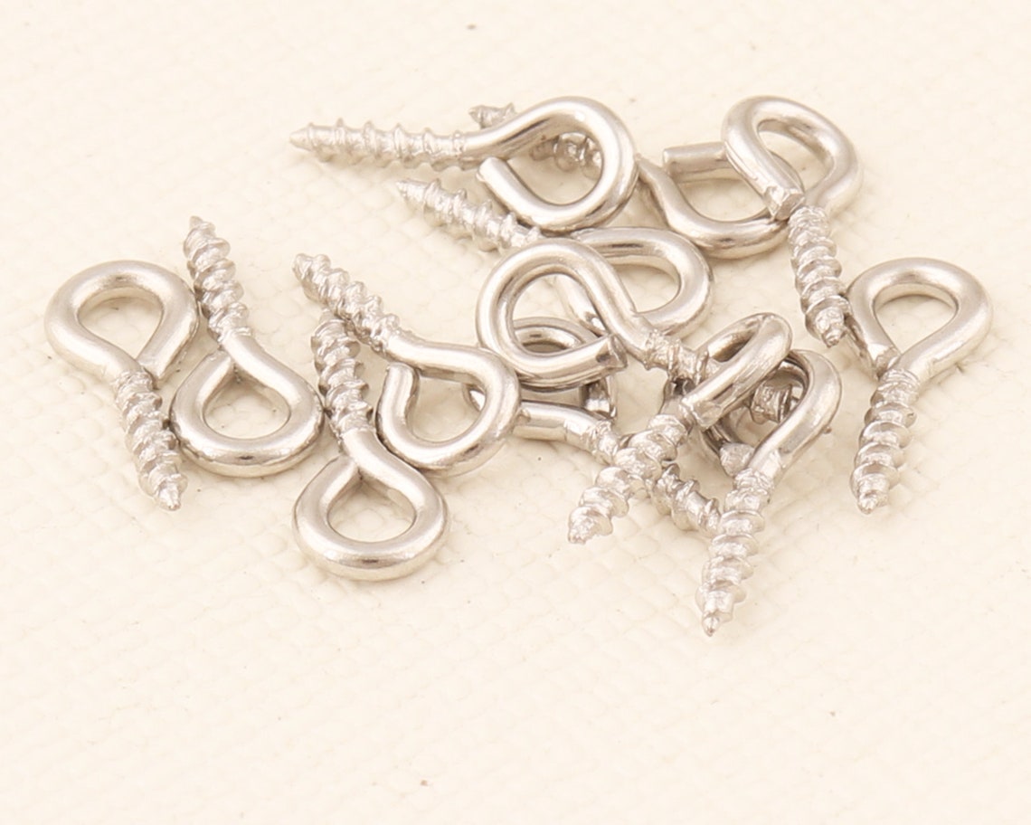 Screw Eye Bails,silver Screw Eyelets Eye Pin Ring Connector Eyepins ...