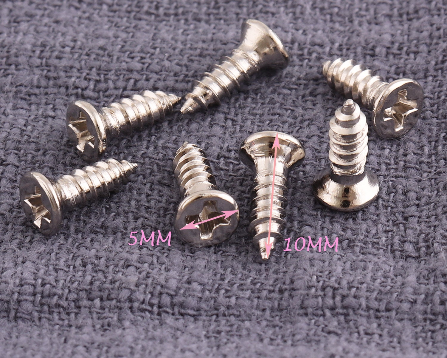 100pcs 10mm Silver Wood Screws Flat Head Silver Oxide Steel - Etsy