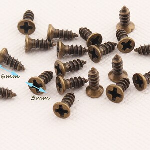 Small Bronze Wood Screws