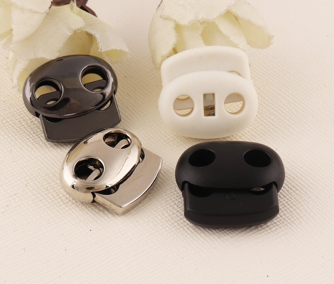 Spring Cord Lock-black/white/silver/gun Black Cord Lock - Etsy