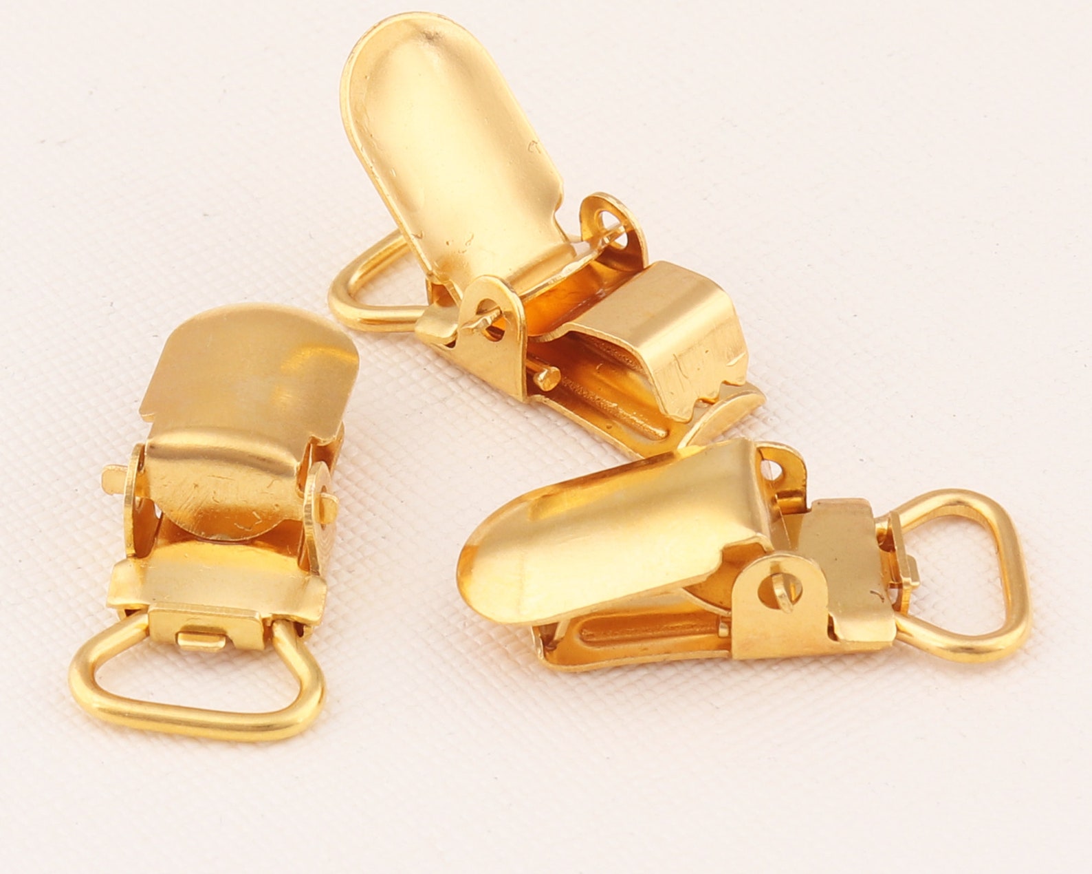 Metal Oval Pacifier Clipgold Metal Suspender Clipsround - Etsy