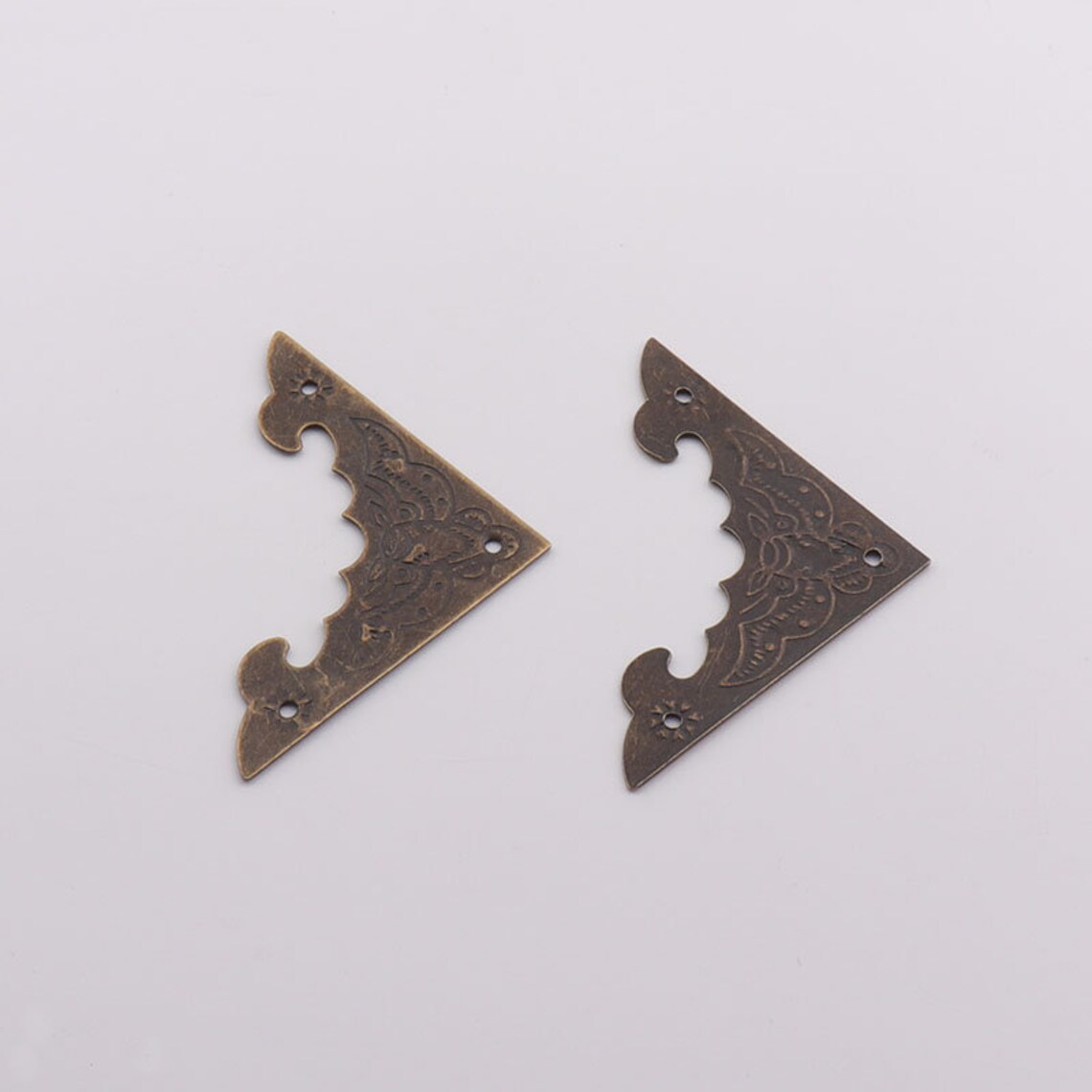 6PCS 56mm Bronze Metal Bookbinding, Antique Flat Corner, Flat Bracket ...